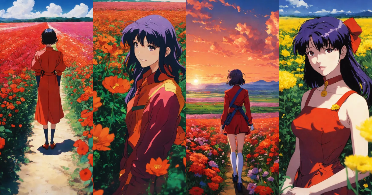 Lexica - Happy Misato Katsuragi from Neon Genesis Evangelion standing ...