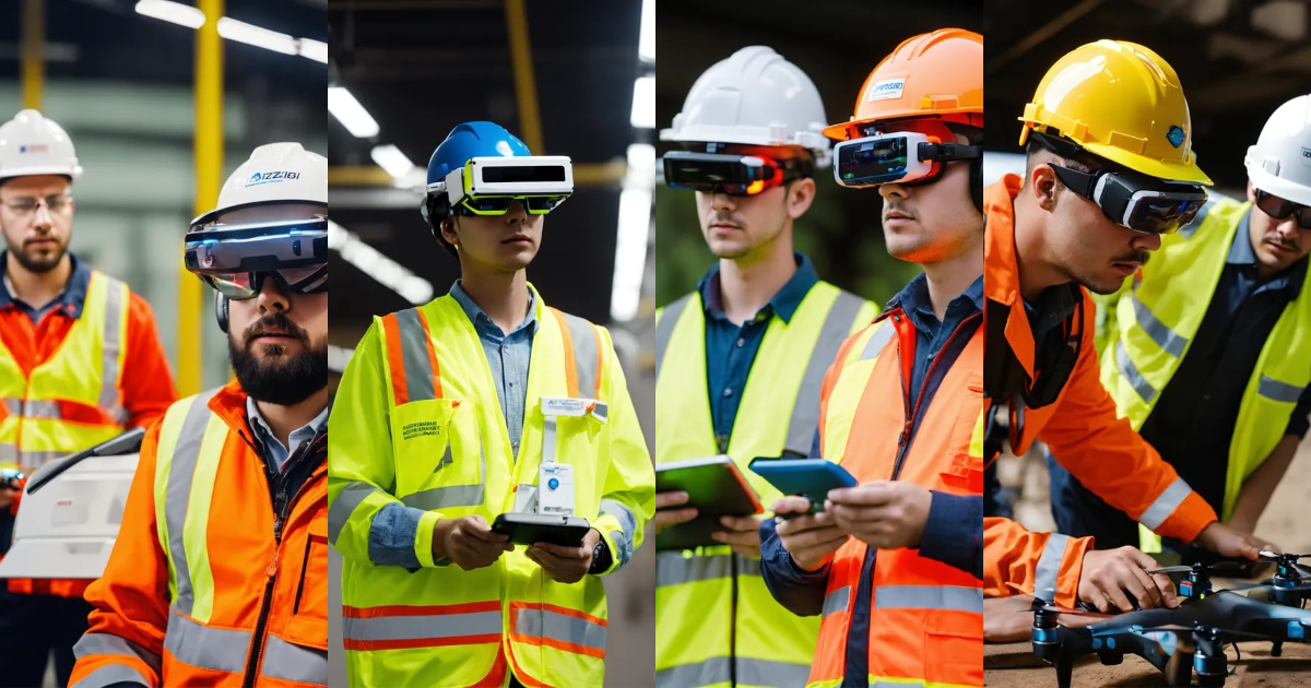 Lexica - "workers using 3D augmented reality glasses for hazard ...
