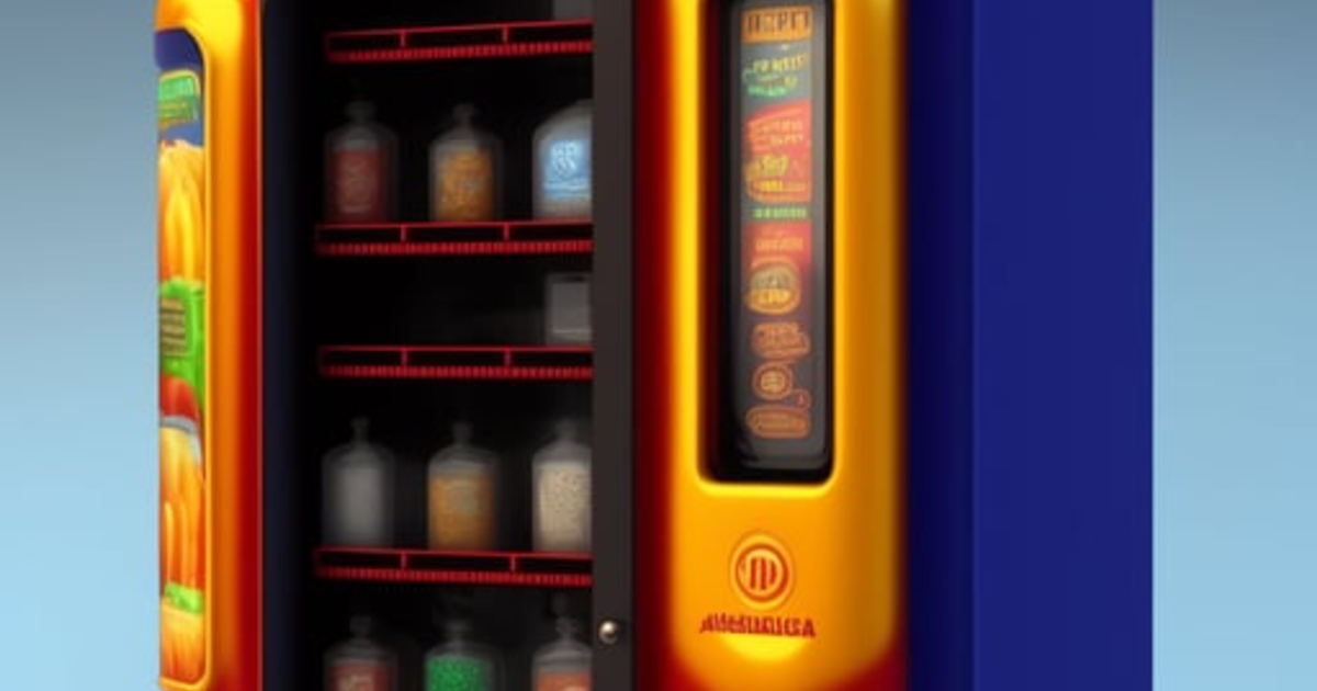 Lexica - Retro 3D render of a potion vending machine, cute.