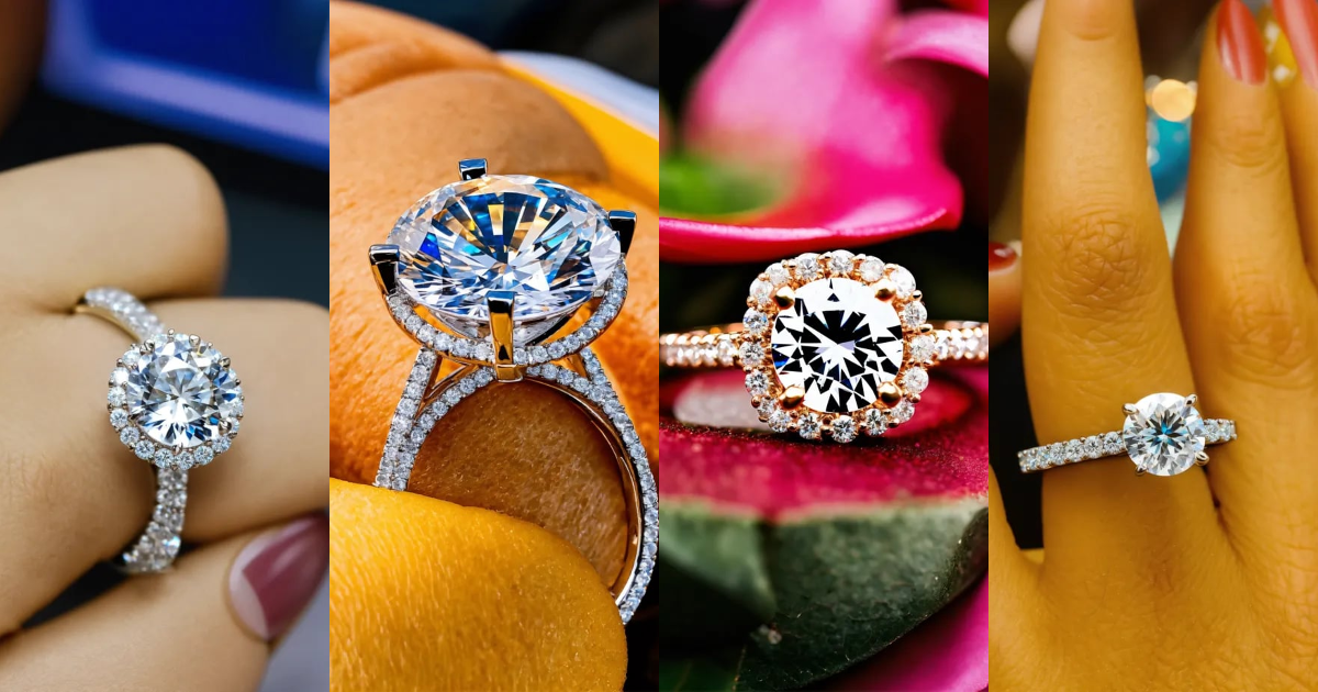 Lexica - BIG SOLITAIRE ROUND SHAPES DIAMOND RING