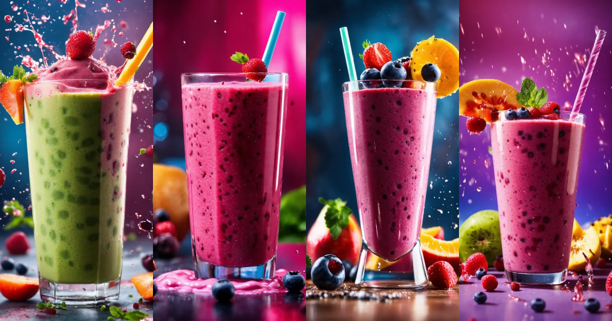 Lexica - Smoothie, Healthy and vibrant smoothie. Capture dramatic ...