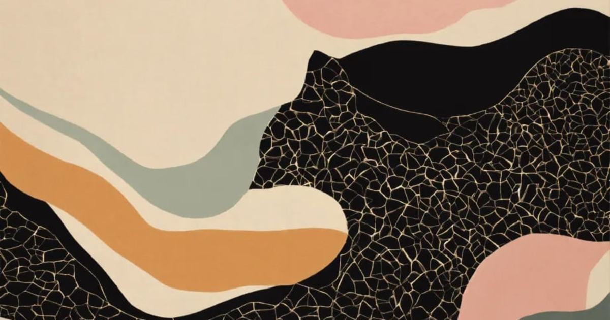 Lexica - Fragments, riso design, texture, pastels cream black, flow, clean