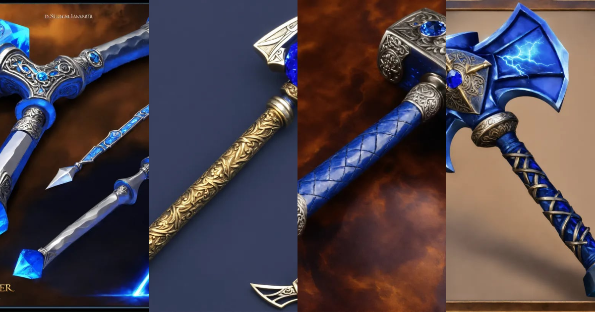 Lexica - Great hammer. Lightning. Weapon. D&D. Large, anvil-sized ...