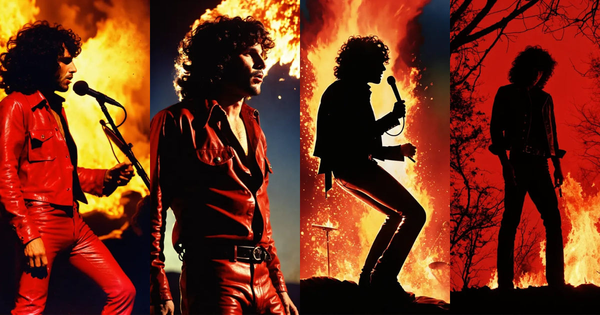 Lexica - In silhouette Jim Morrison of the Doors, his face in the ...