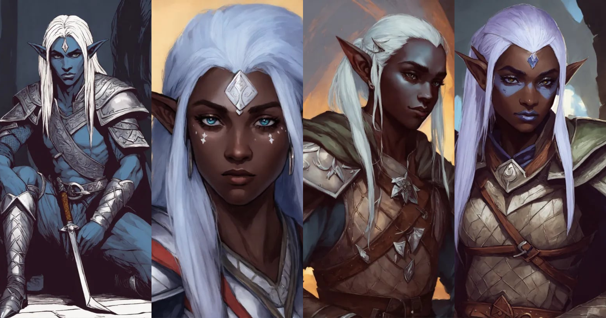 Lexica - Half-elf Drow, Fighter, Dungeons & Dragons, poor, sad ...