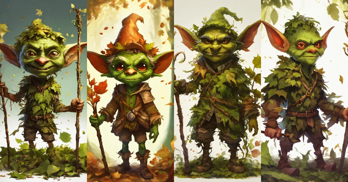 Lexica - Child's drawing, computer game character, evil forest goblin ...