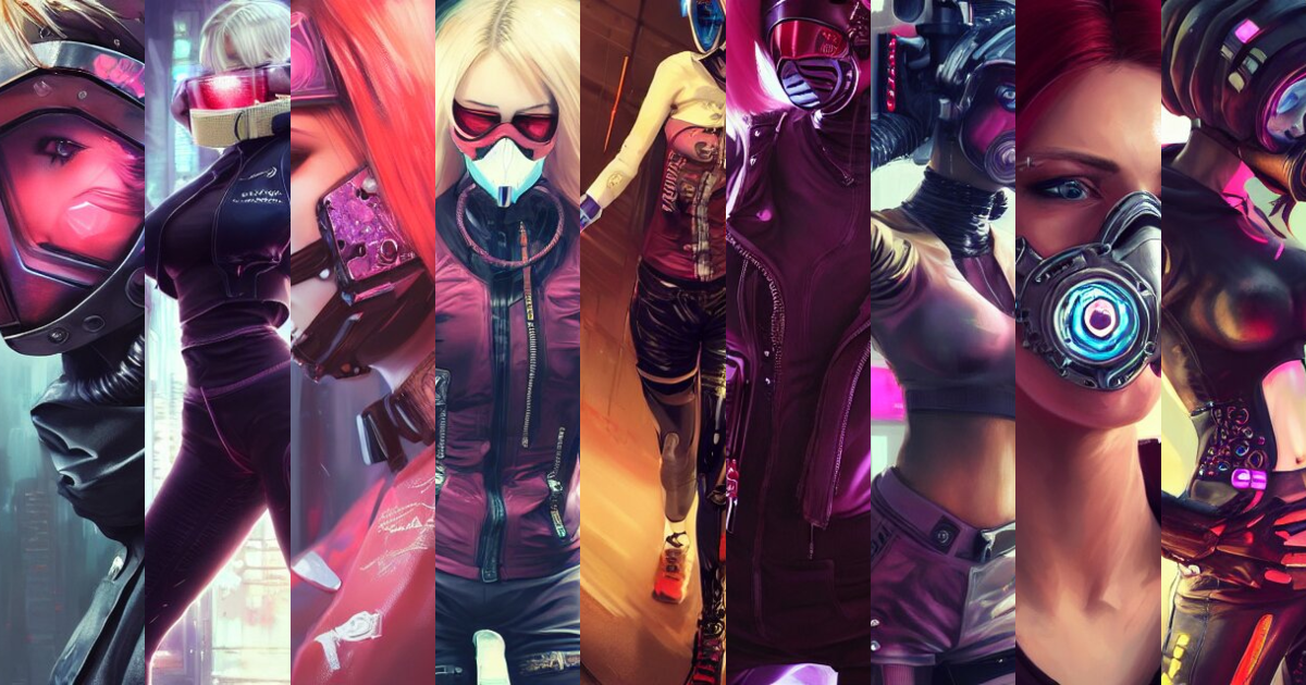 Lexica - Blonde female rouge assassin running, wearing cyberpunk ...