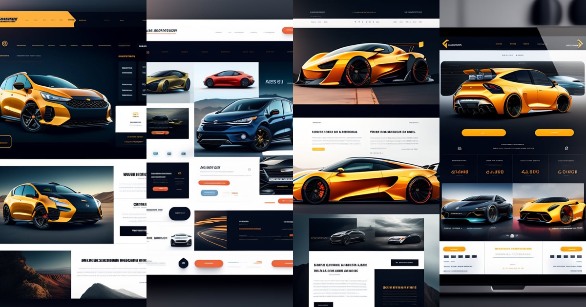 Lexica - UI design of a website for car showroom, auto, ecocar, low ...
