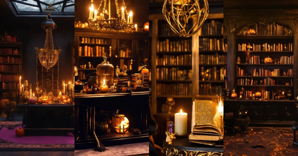 Lexica - Barbie dolls, Halloween witch, black and gold, witches house ...