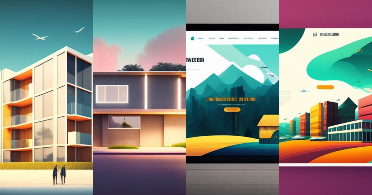 Lexica - Webpage background hero image for real estate company modern ...