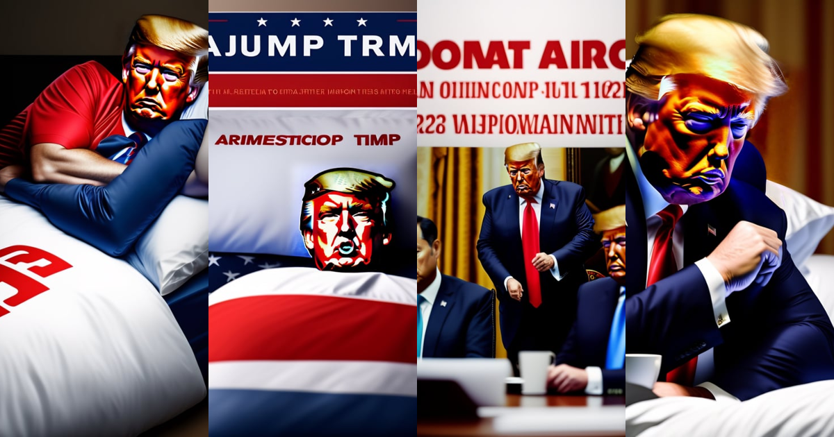 Lexica - Photo of Donald Trump in bed working on the 2024 election ...