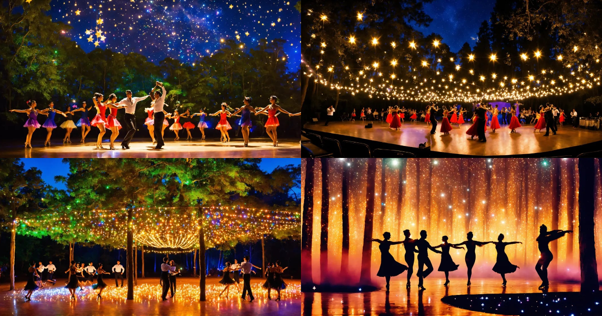 Lexica - The salsa dancers' dance recitals in the enchanted forest with ...