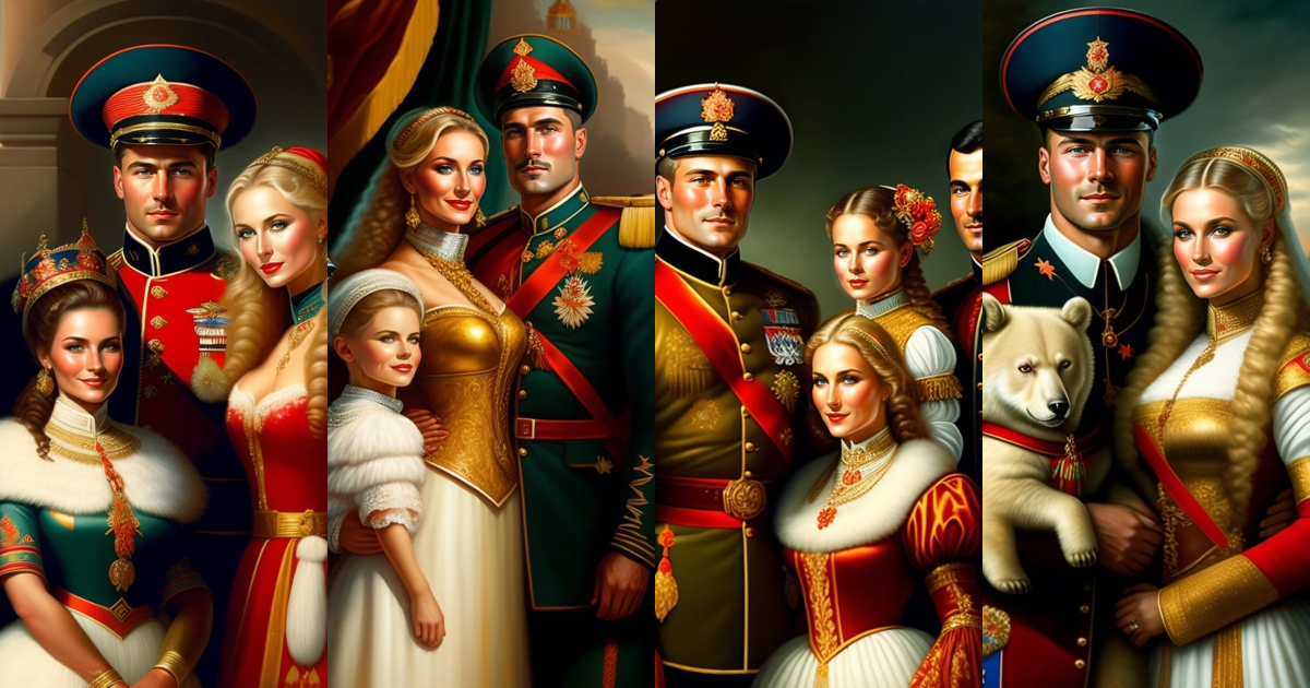 Lexica - Portrait a Russian military hero celebrating victory with a ...
