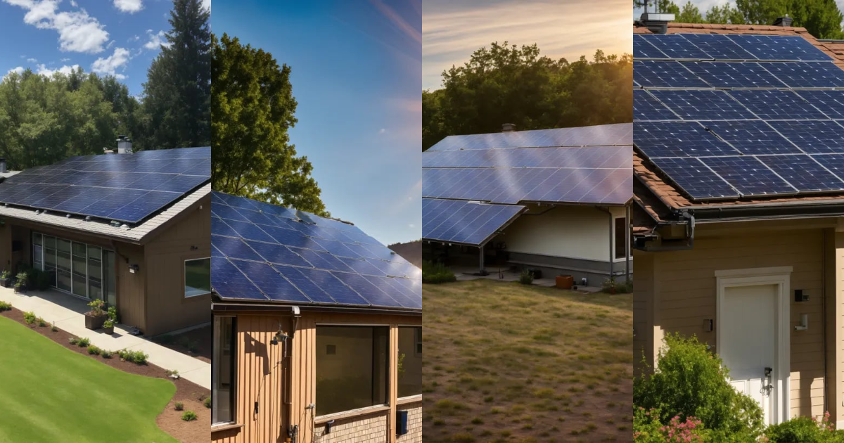 Lexica - A photo of a solar panel array on the roof of a house. The ...