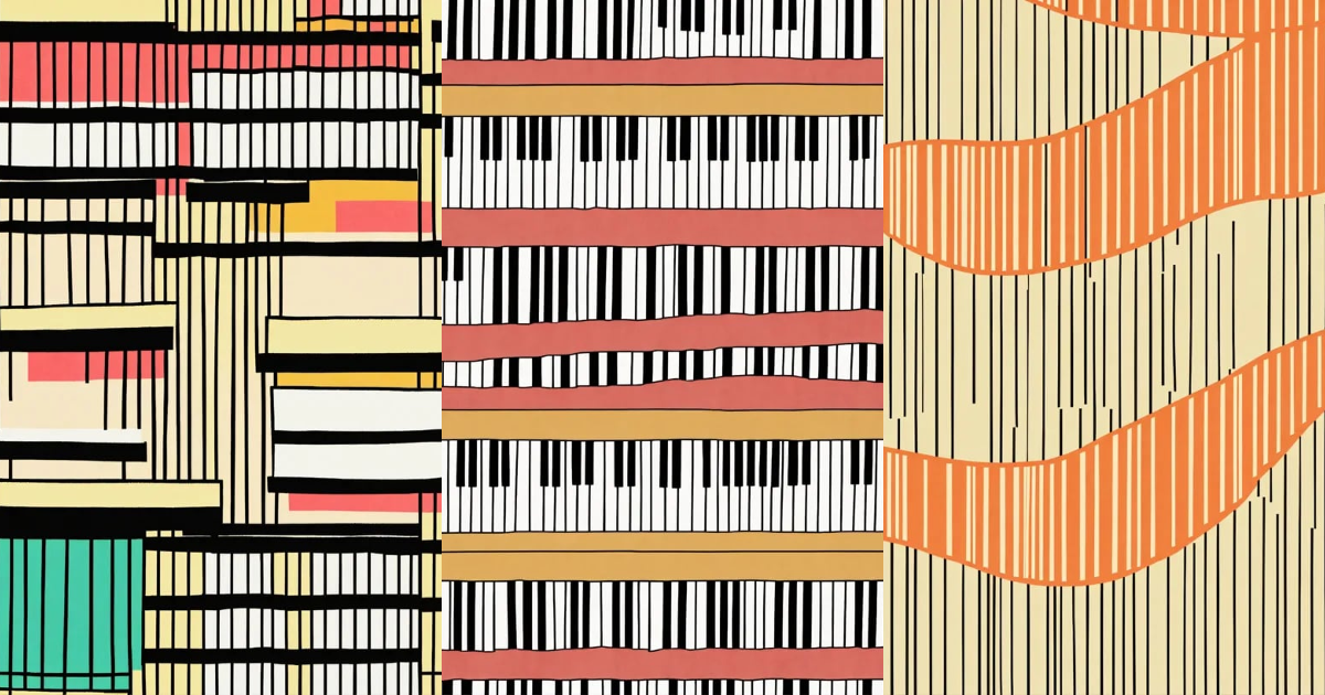 Lexica - Piano keys pattern, riso design
