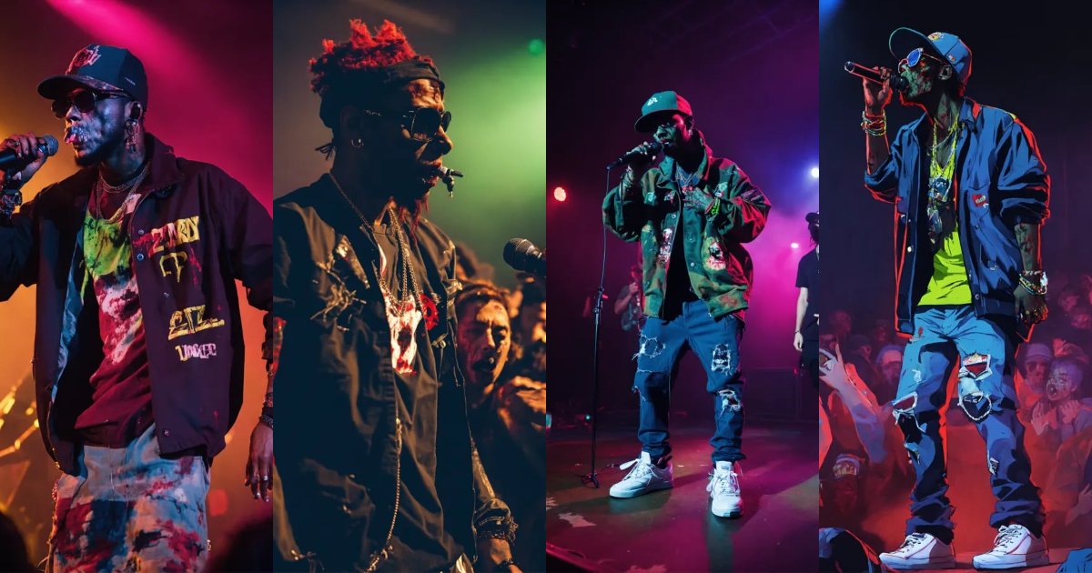 Lexica - A zombie rapper at a concert