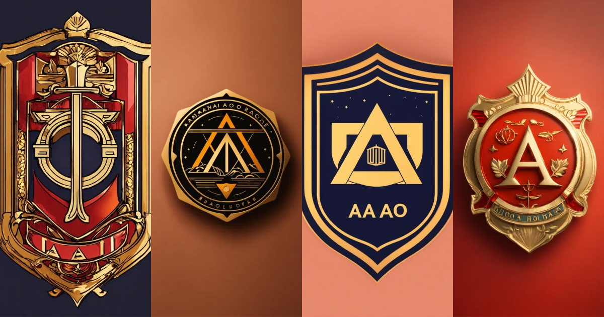 Lexica - Create a symbol for badge IAO. Make it minimalist.