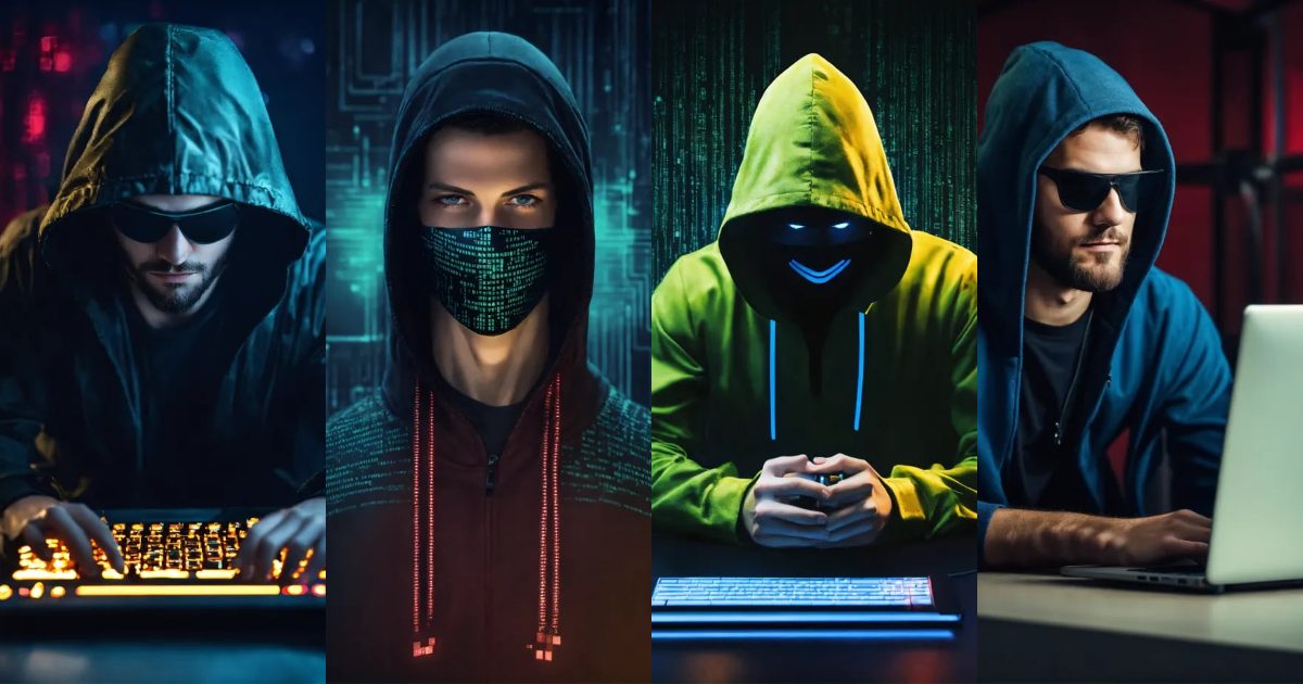 Lexica - Hacker guy on a system, solid background, reality photo