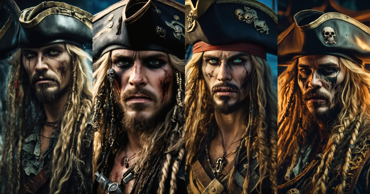 Lexica - Photorealistic, extreme close up, beautiful male savage pirate ...