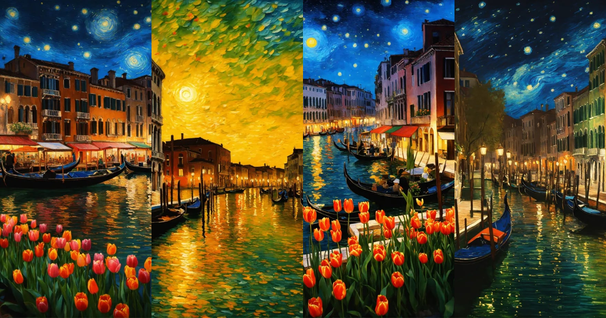 Lexica - Masterpiece of art, Van Gogh painting, The Grand Canal in ...