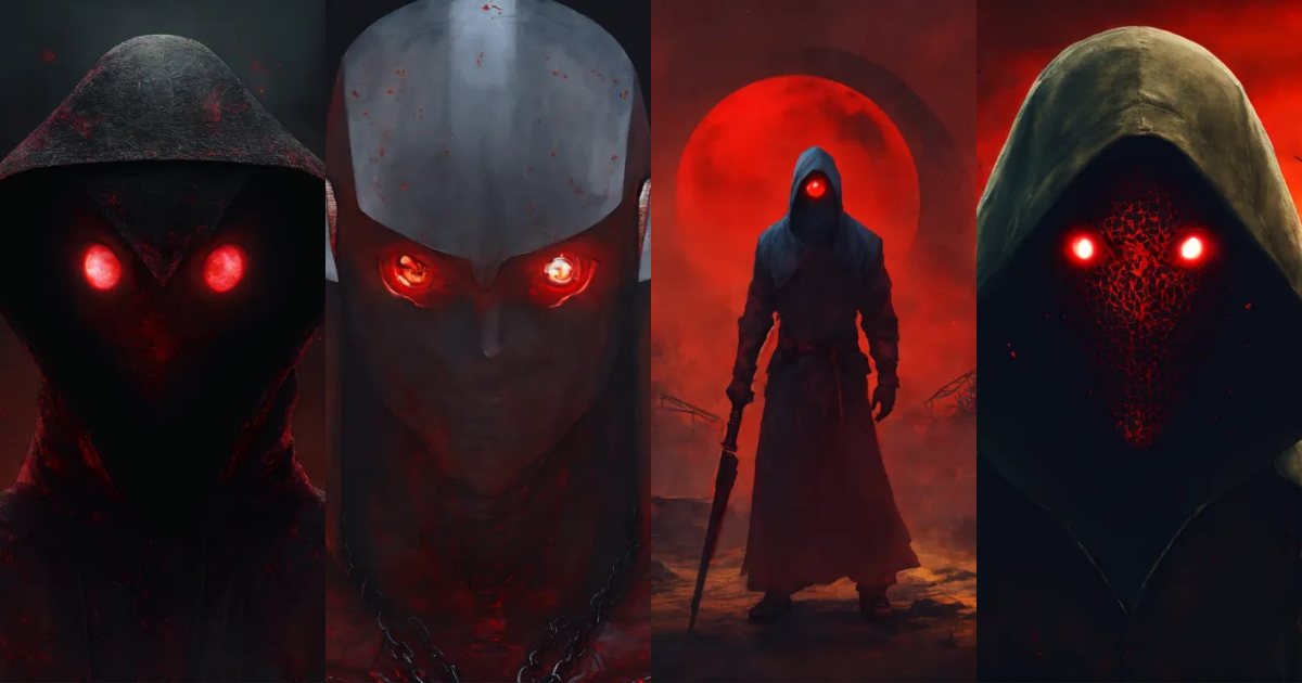 Lexica - Phonk faceless, agressive, red eye entity