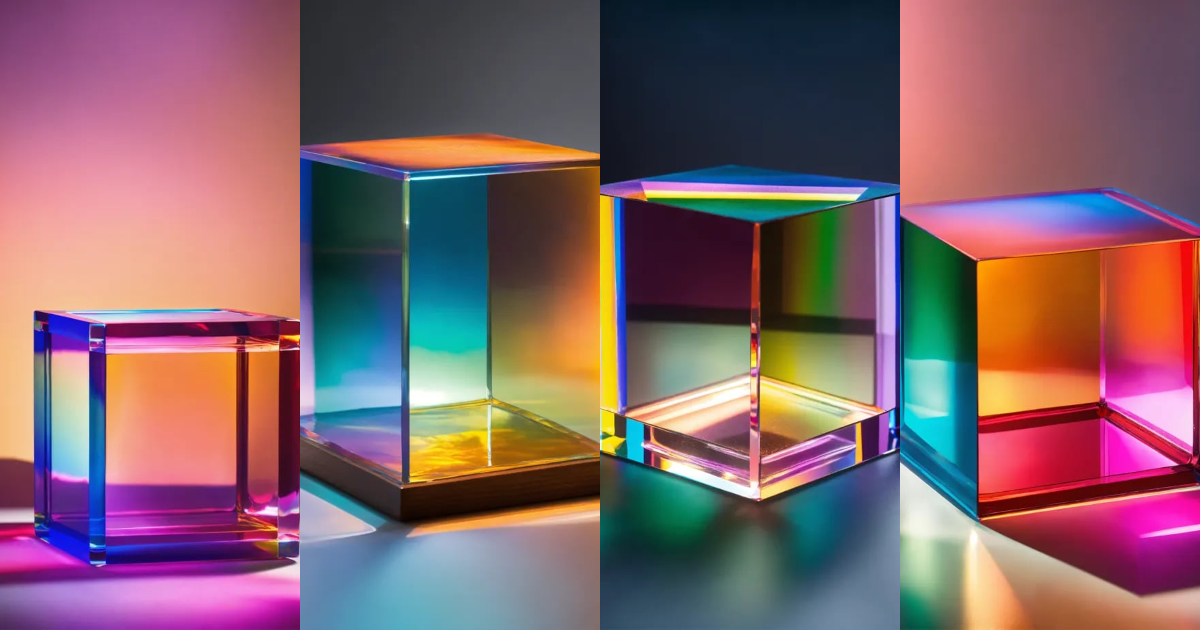 Lexica - Cube, 4k, Object inside cube, iridescent glass, studio ...