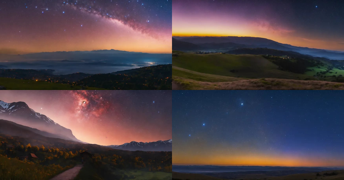 Lexica - Stars on twilight night, detailed, 16k, focused, extreme ...