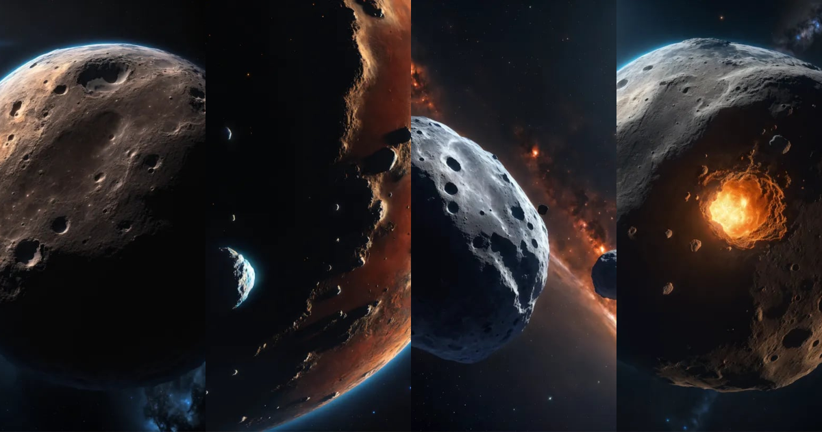 Lexica - Medium close-up, Asteroid in dark space, realistic photo, 4k ...