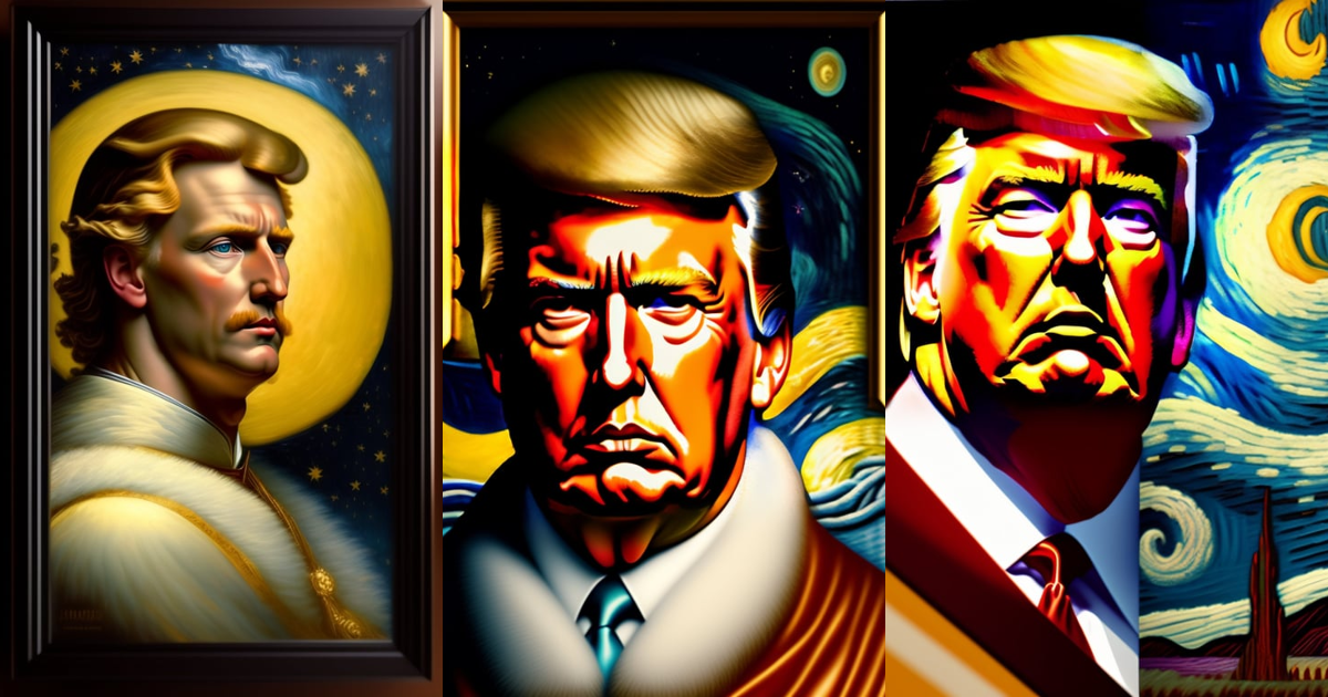 Lexica - Donald trump as god, heaven, portrait, renaissance painting ...