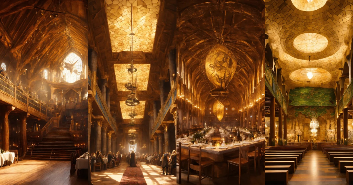 Lexica - Asgard, Odin's gigantic massive Viking eating hall interior