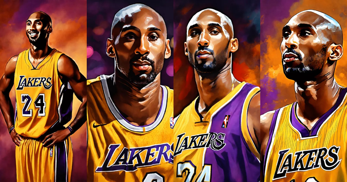 Lexica - Kobe bryant wearing a jersey of Los Angeles lakers, brown skin ...