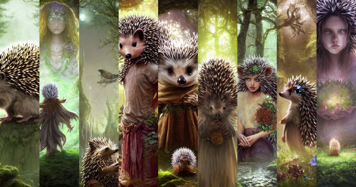 Lexica - Hedgehog druid, portrait, gaia, nature, fairy, forest ...
