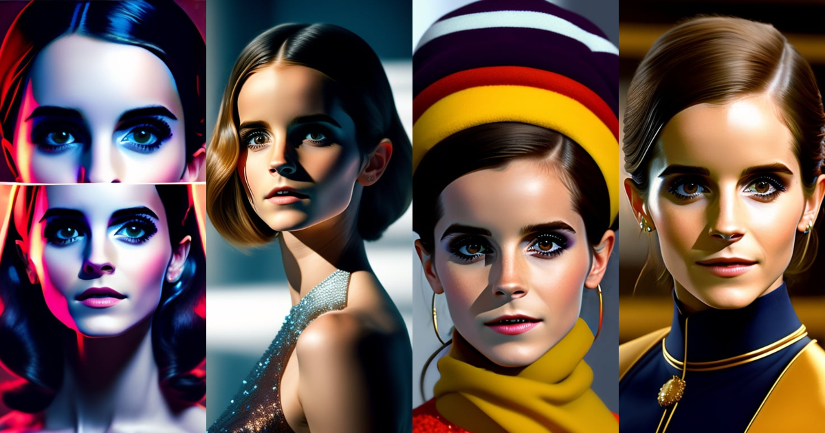 Lexica - Mars attack's alien with the face of Emma Watson