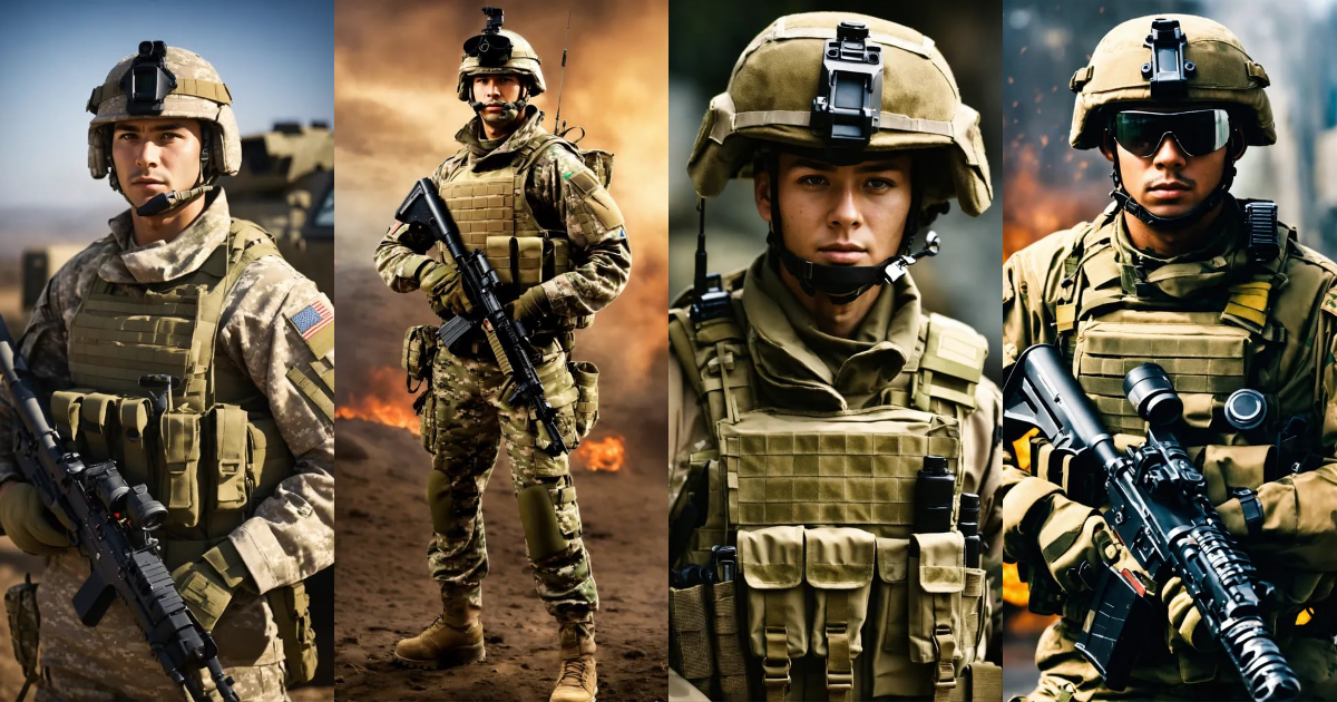 Lexica - Portrait of Modern day soldier