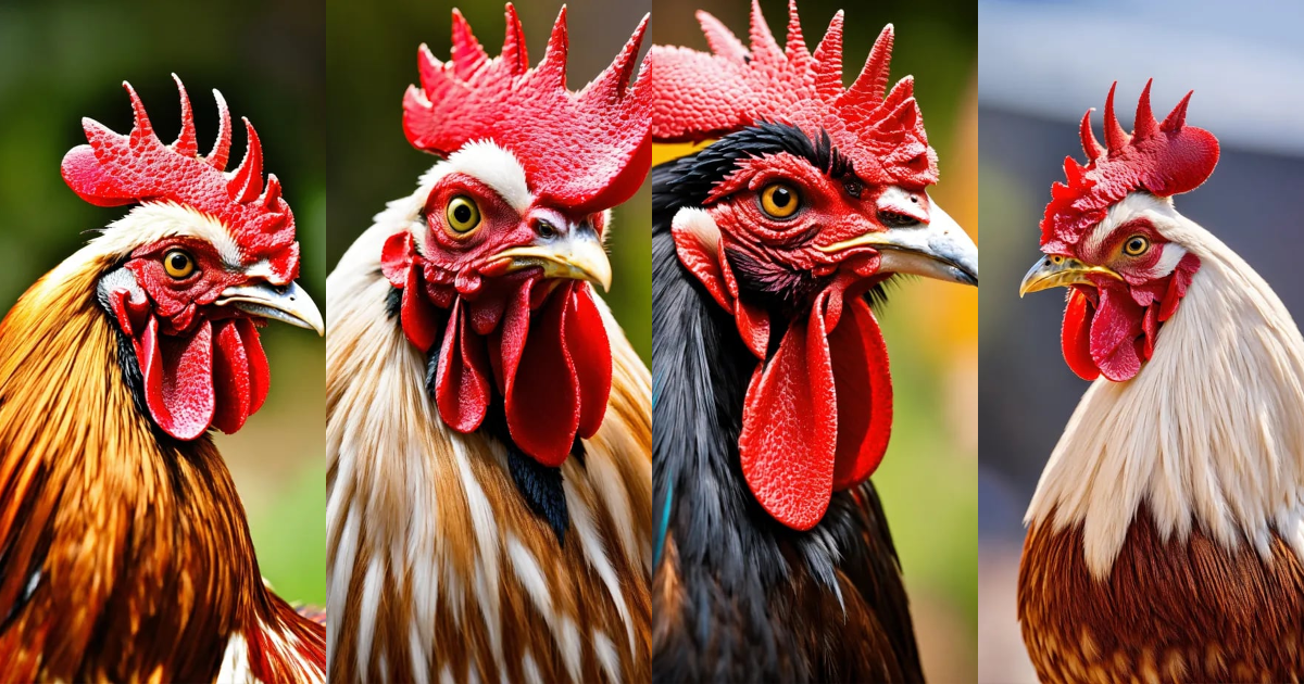 Lexica - Rooster comb zoomed in