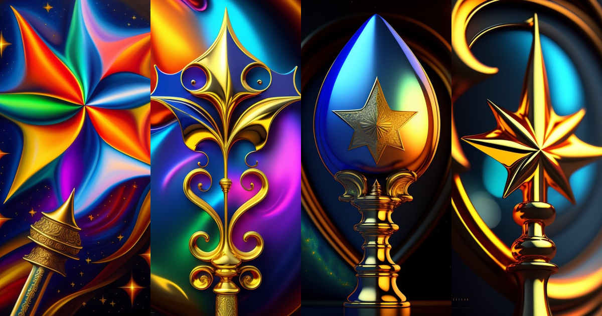 Lexica - Intricate five star enchanted wand by pablo picasso, oil on ...