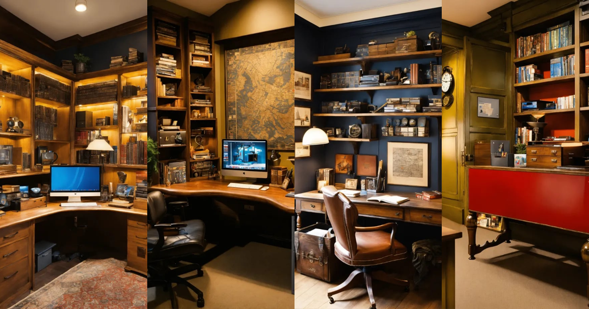 Lexica - Nerdy office interior design for a man