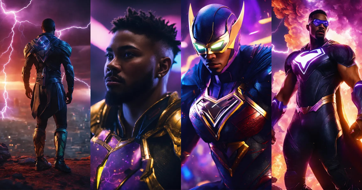 Lexica - An image that represents a full-bodied African purple & black ...