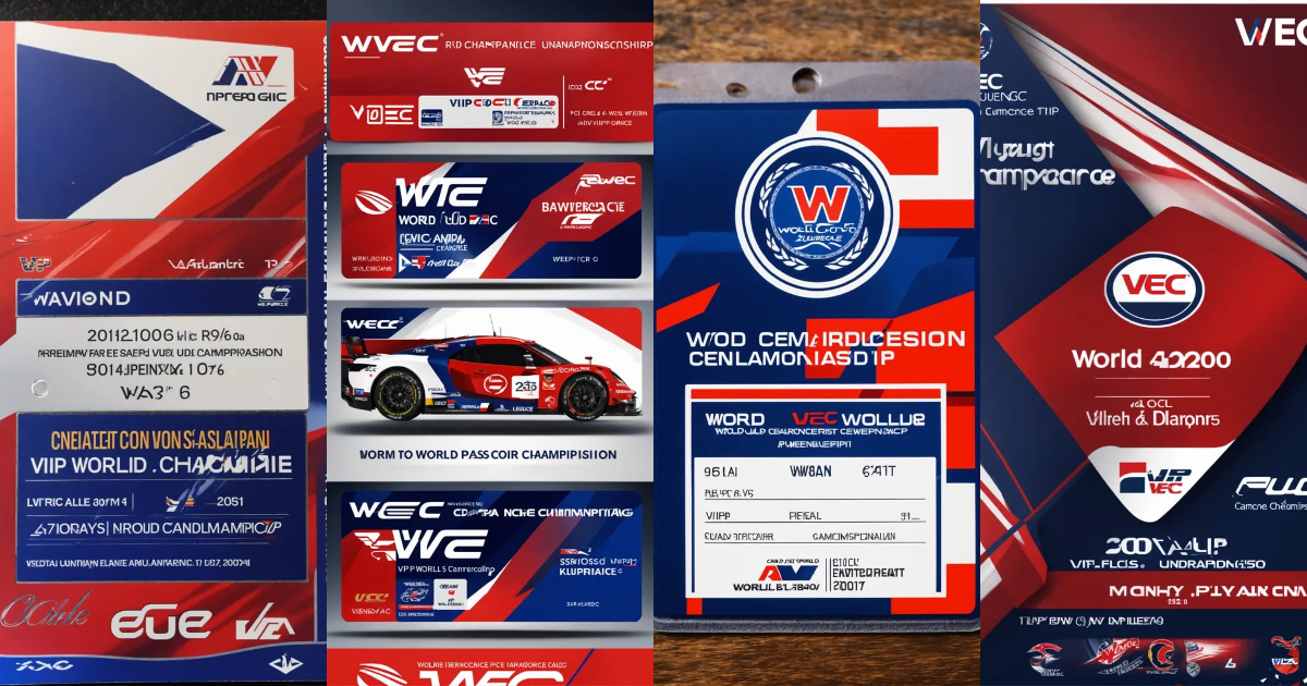 Lexica - WEC World endurance championship card VIP ID pass, red white ...
