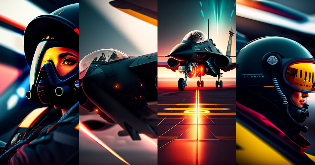 Lexica - Fighter pilot jet on the cockpit ,cyberpunk first person ...