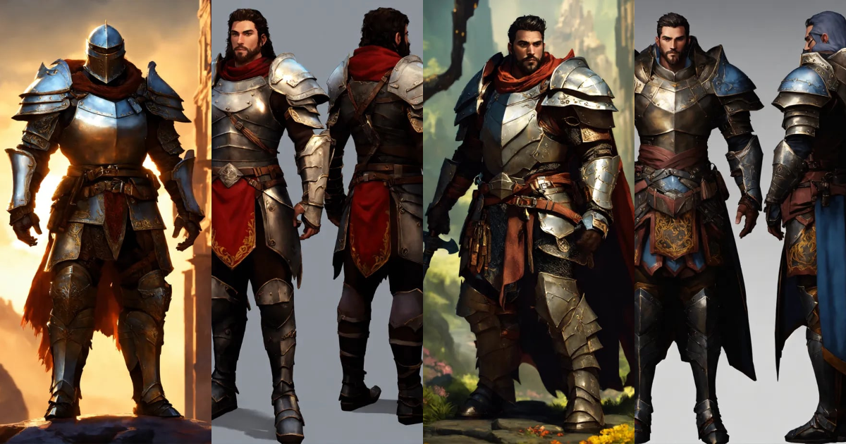 Lexica - Very tall, bulky, heavily armored male figure. D&D, fantasy ...