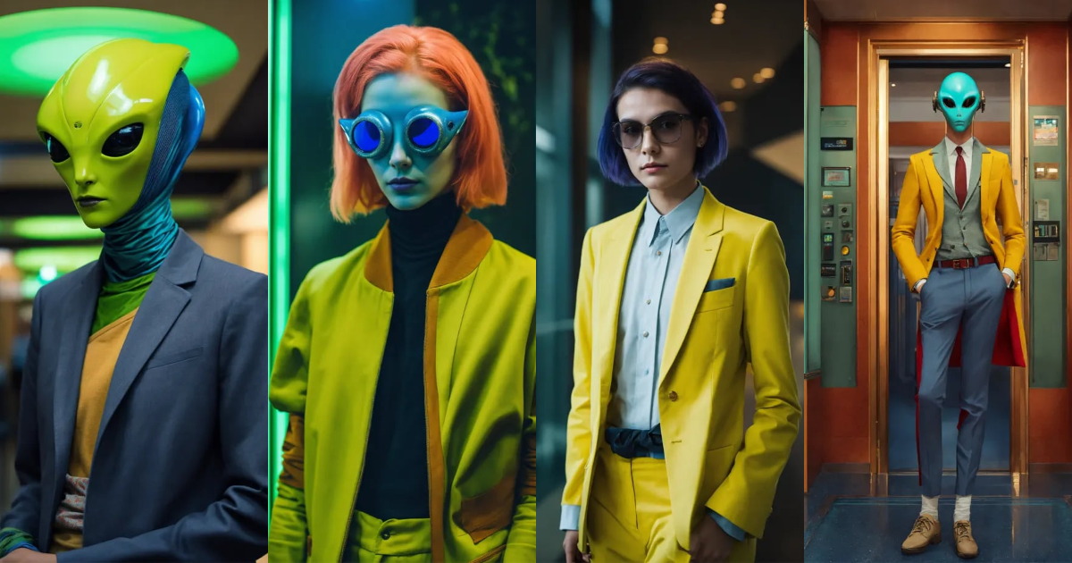 Lexica - Alien gender-neutral-looking person. small frame. dressed in ...