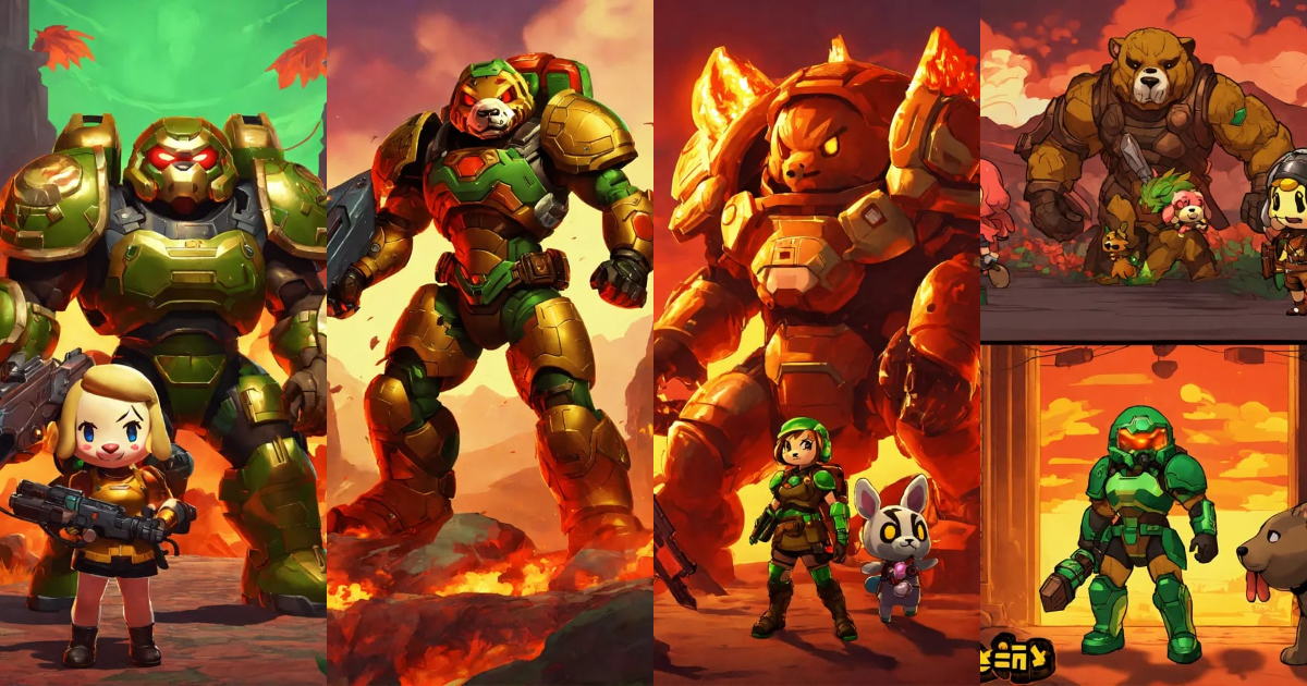 Lexica - Doom slayer,doom, Isabelle, animal crossing, side by side,high ...