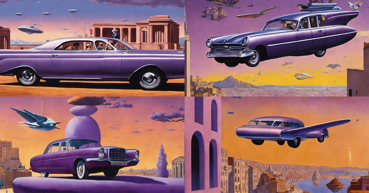 Lexica - Ultra-detailed illustration of "Moses with a flying car" in a ...