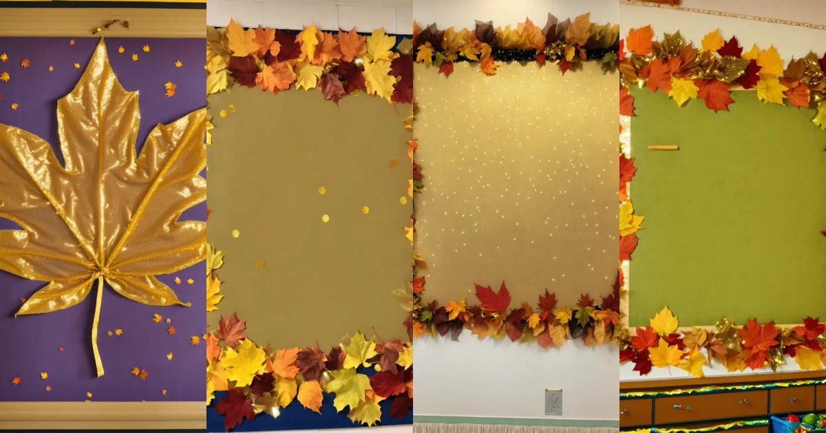 Lexica - Classroom bulletin board with gold sparkling tulle as boarder ...