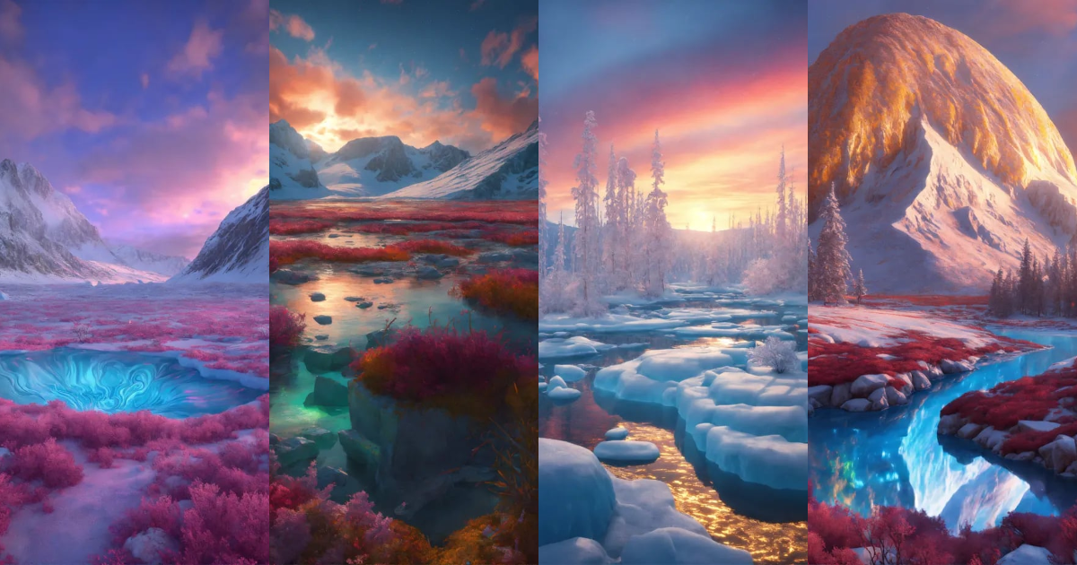 Lexica - The most trippy scene imaginable, in arctic tundra, intricate ...