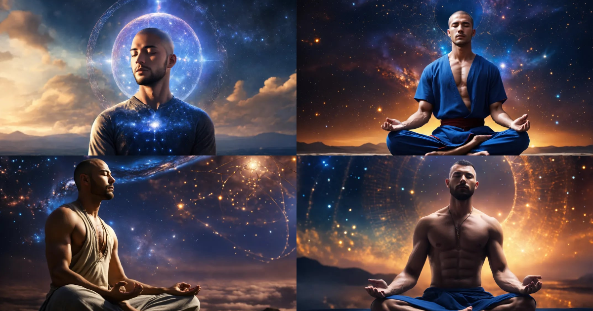 Lexica - Spiritual healing, well built man, meditating, no beard, short ...