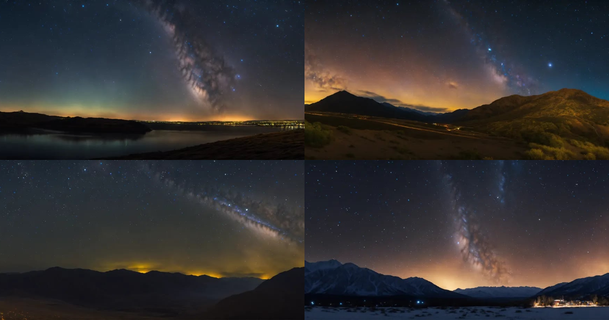 Lexica - Stars in the dimness of night, detailed, 16k, focused, extreme ...