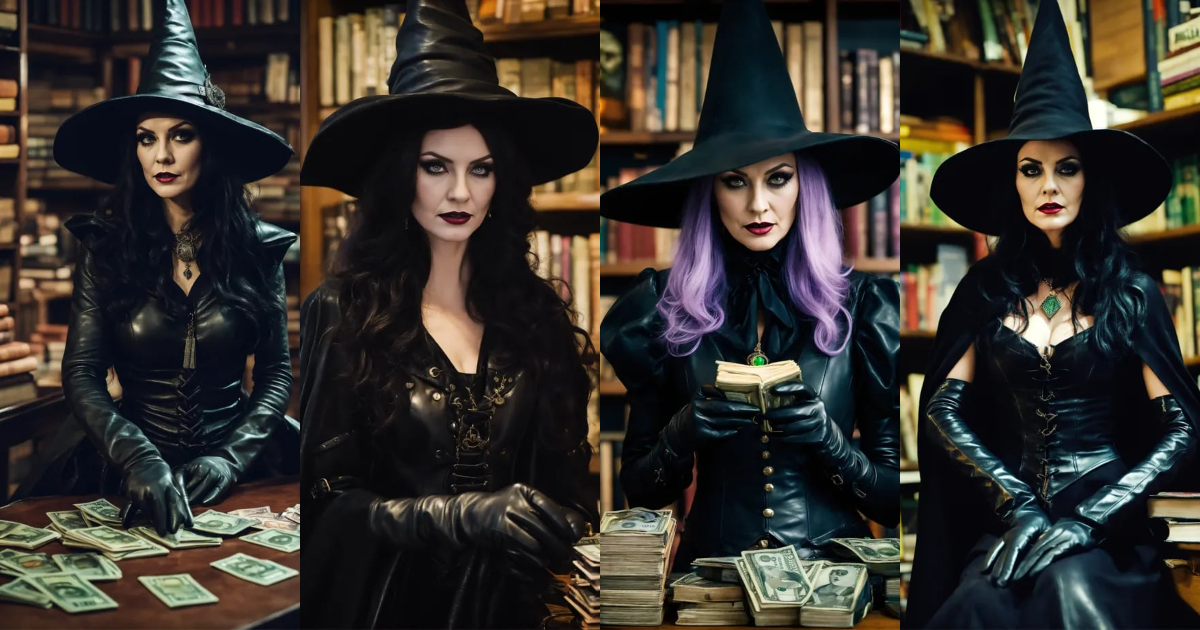 Lexica - Bookshop owner evil wicked witch morganna le fay wearing black ...