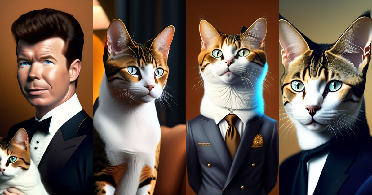 Lexica - Rick Astley as a cat